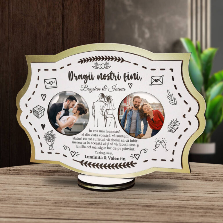 Cadou personalizat Trofeu LED cu aripi pentru fini