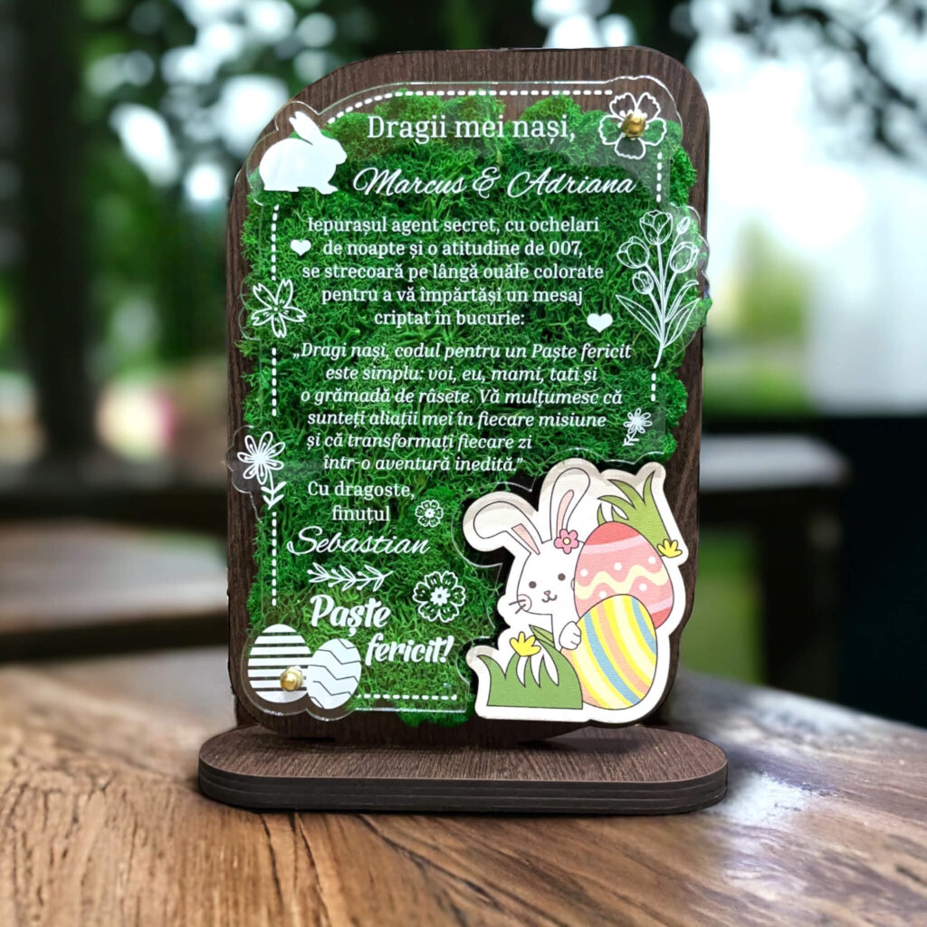 Trofeu Printat Personalizat Cu Licheni - Cea mai buna mama!