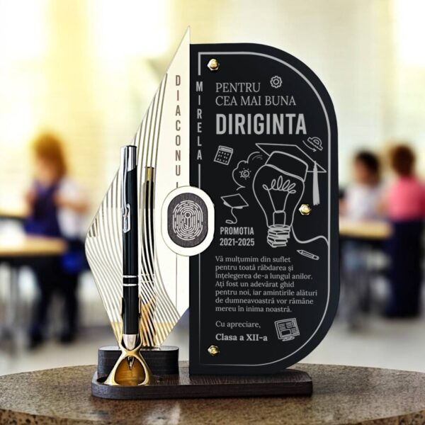 Cadou personalizat Trofeu LED - Diriginta Model Universal