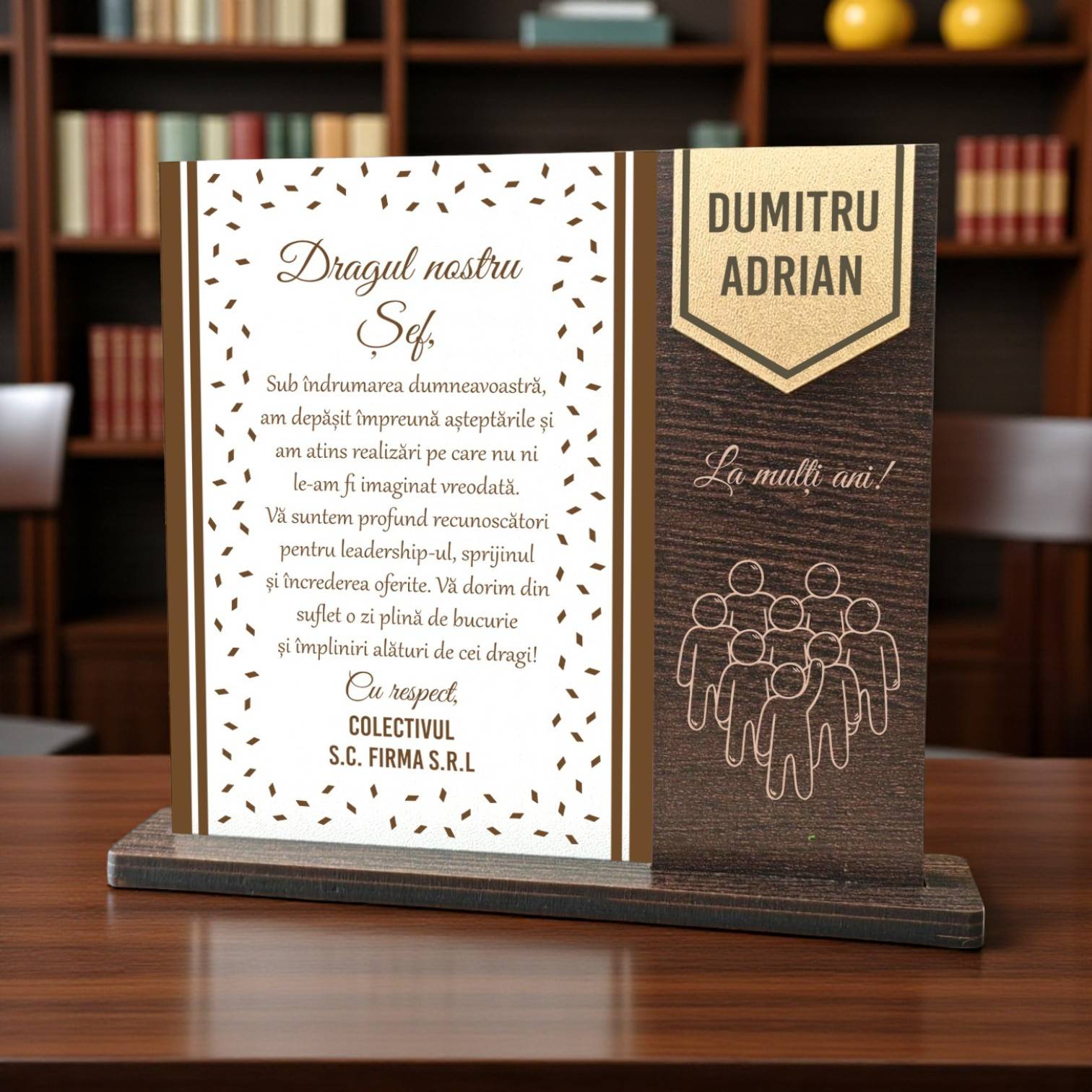 Trofeu Aniversar - Cu Recunostinta pentru Cel Mai Bun Sef